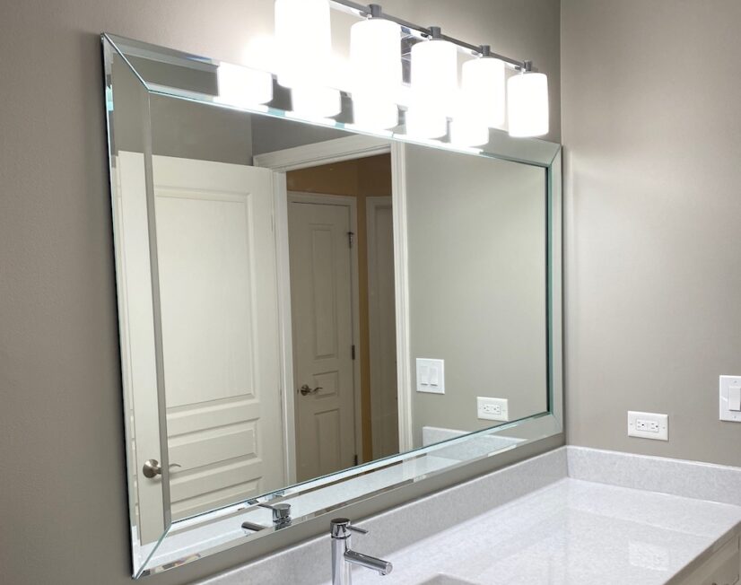 Custom Wall Mirror Installation | Geneva Glass Works